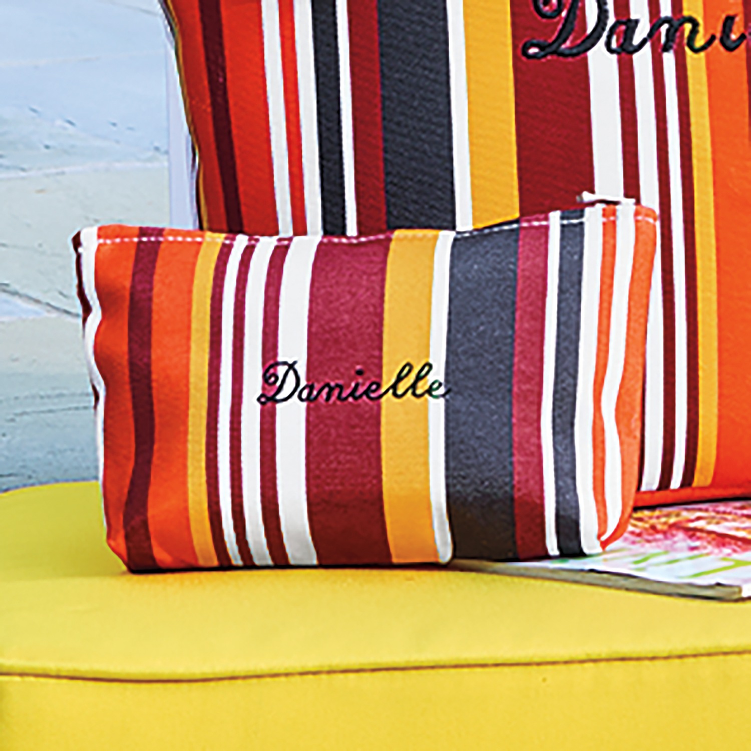 Personalized Striped Pouch | Montgomery Ward